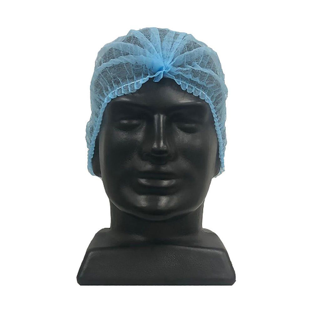 Disposable Crimp Cap/Hair Net, Blue: Carton/1000 – Active Safety