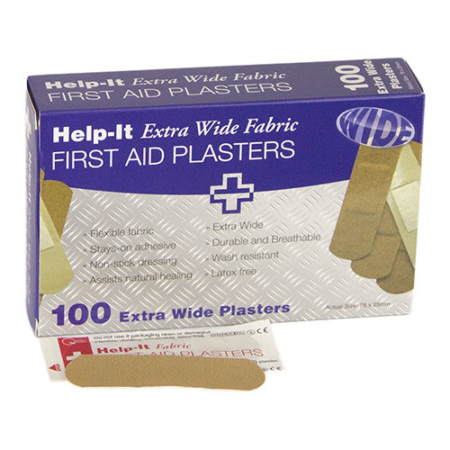 Fabric Plasters Extra Wide: Box/100 – Active Safety