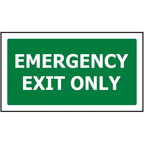 Emergency Exit Only Sign 450 x 200 ACM – Active Safety