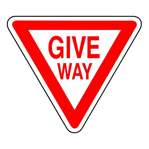 Give Way Reflective Sign 750mm Aluminium – Active Safety
